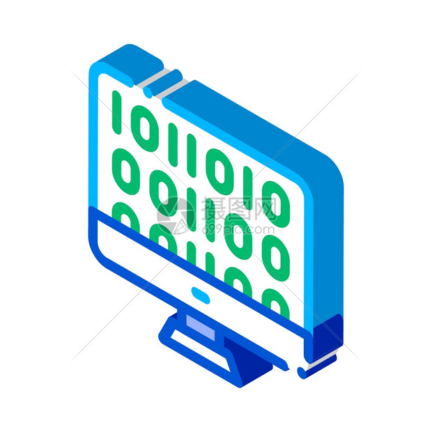 人工智能二进制代码矢量图插画图片下载-正版图片303202314-摄图网