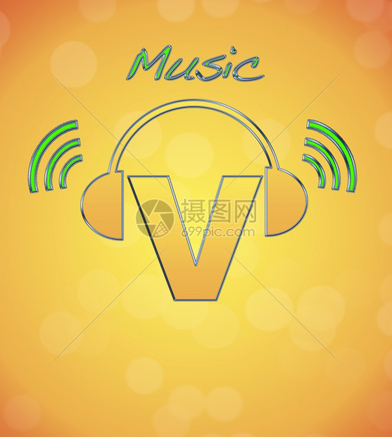 v音乐标志高清图片下载-正版图片303238585-摄图网