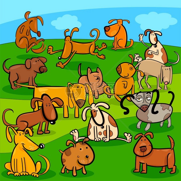 卡通可爱的狗插画图片下载-正版图片303344885-摄图网