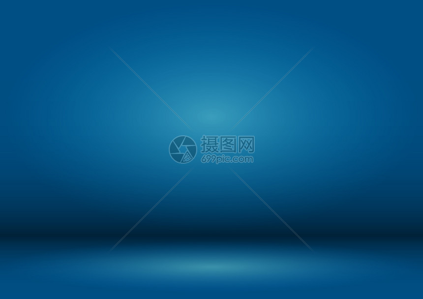 空白蓝工作室背景与vignet蓝色背景由光源照亮图片素材-正版创意图片303550380-摄图网