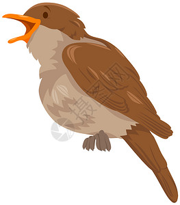 夜莺插画_夜莺卡通_夜莺插图_手绘_板绘_摄图网