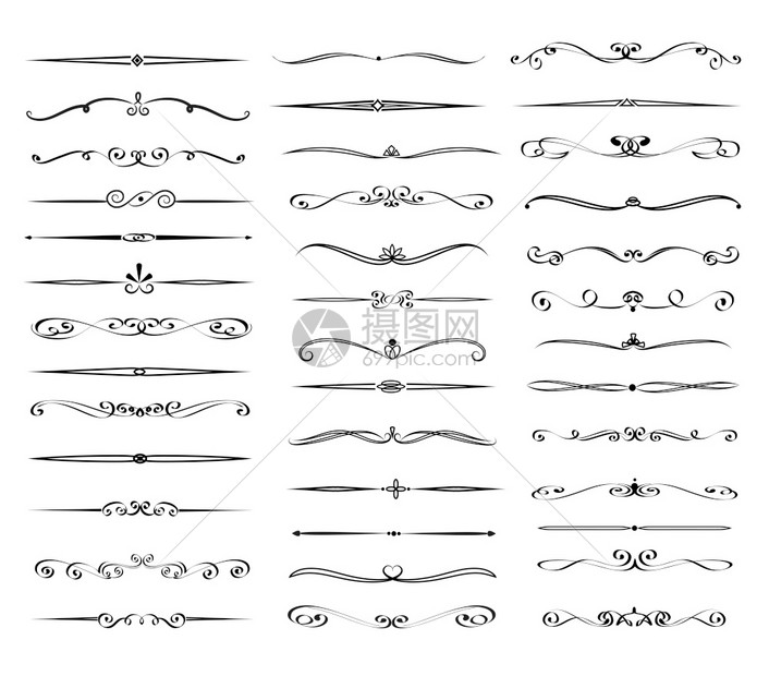 用于您项目的一套文本分隔符矢量说明插画图片下载-正版图片303779967-摄图网