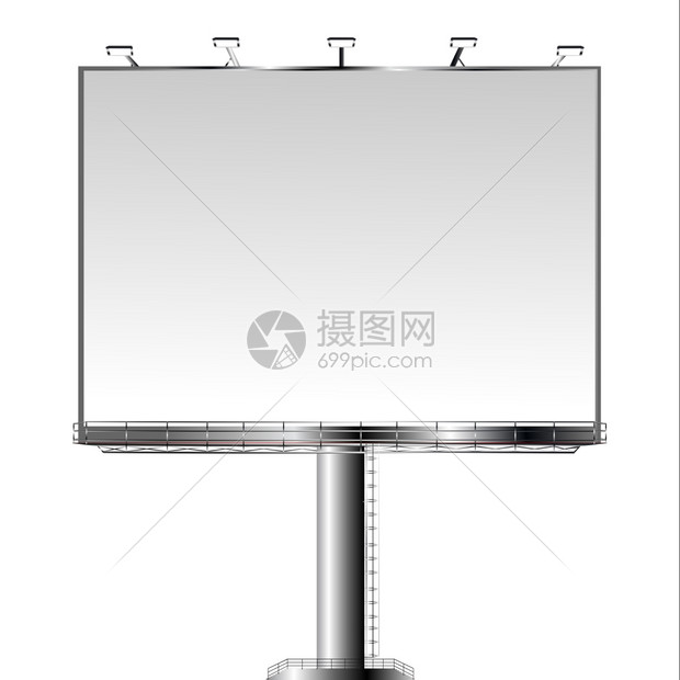 白色背景上的金属广告牌高清图片下载-正版图片303851651-摄图网