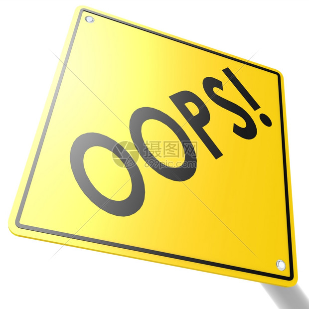 带有OOps路牌高清图片下载-正版图片304017507-摄图网