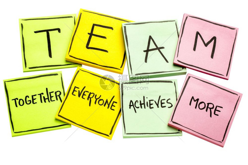 TEAM缩写略语所有人都能取得更多成就团队合作动机概念白纸上隔绝的多彩粘贴笔迹上的高清图片下载-正版图片304276874-摄图网