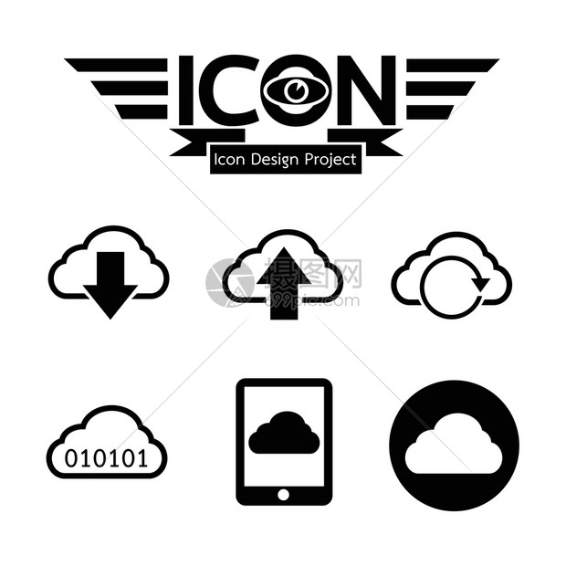 云计算图标高清图片下载-正版图片304340348-摄图网