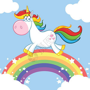 站在彩虹云朵上的奇迹小马彩虹小马独角兽插画图片下载-正版图片302618178-摄图网