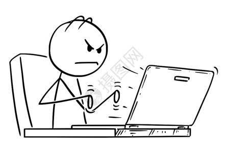 作家卡通插画_作家卡通卡通_作家卡通插图_手绘_板绘_摄图网