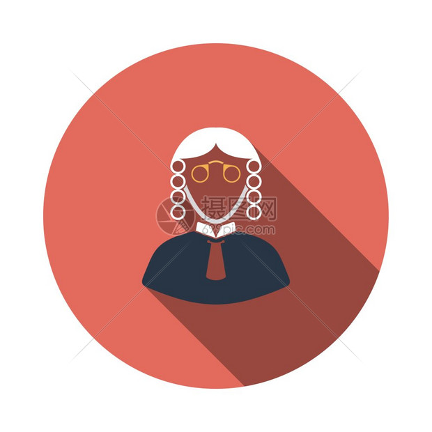 法官图标带有长影的平面设计圆圈矢量说明插画图片下载-正版图片304912612-摄图网