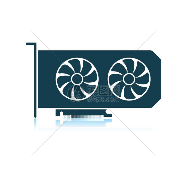 GPU图标阴影反射设计矢量插图高清图片下载-正版图片304936579-摄图网
