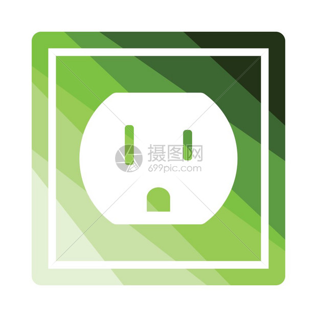 电源输出图标平面彩色设计矢量插图高清图片下载-正版图片304937731-摄图网