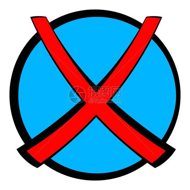 卡通红色叉号图标矢量设计插图插画图片下载-正版图片305068136-摄图网
