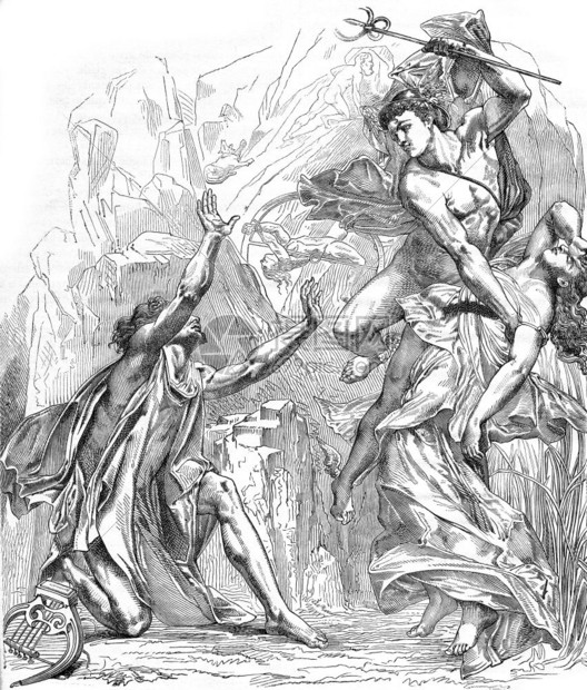 Orpheus装饰画歌剧院大厅1876年MagasinPittoresque的古典刻画图高清图片下载-正版图片305073087-摄图网