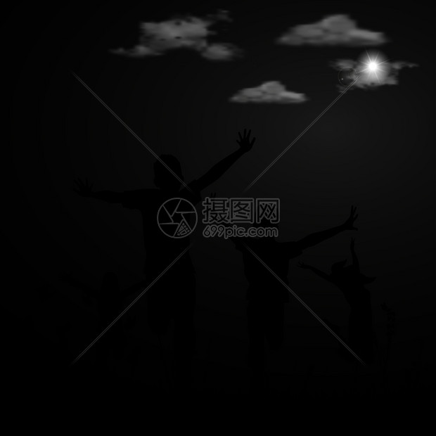 卡通黑白背景上的云朵插画图片下载-正版图片305306147-摄图网