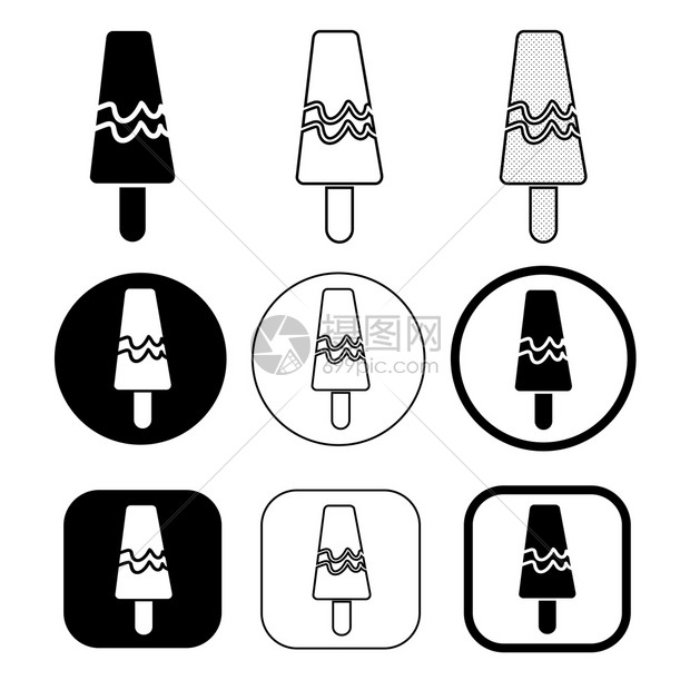 简单的IceCream图标集高清图片下载-正版图片305552012-摄图网