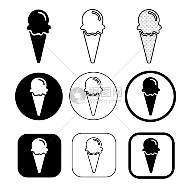 简单的IceCream图标集高清图片下载-正版图片305552018-摄图网