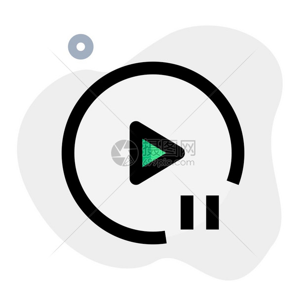 在音乐应用程序上播放暂停按钮插画图片下载-正版图片306785870-摄图网