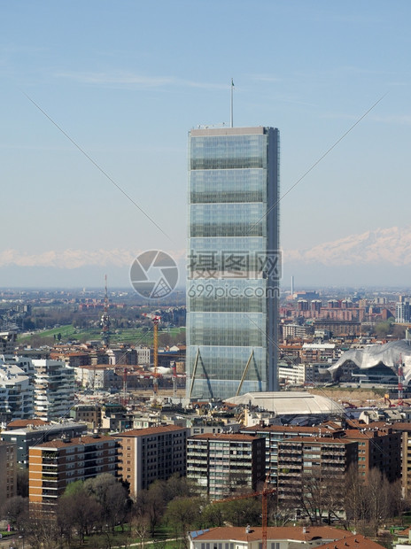 意大利米兰市空中观察高清图片下载-正版图片306898307-摄图网