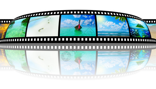 带有热海滩美丽的假日照片电影带高清图片下载-正版图片306954532-摄图网