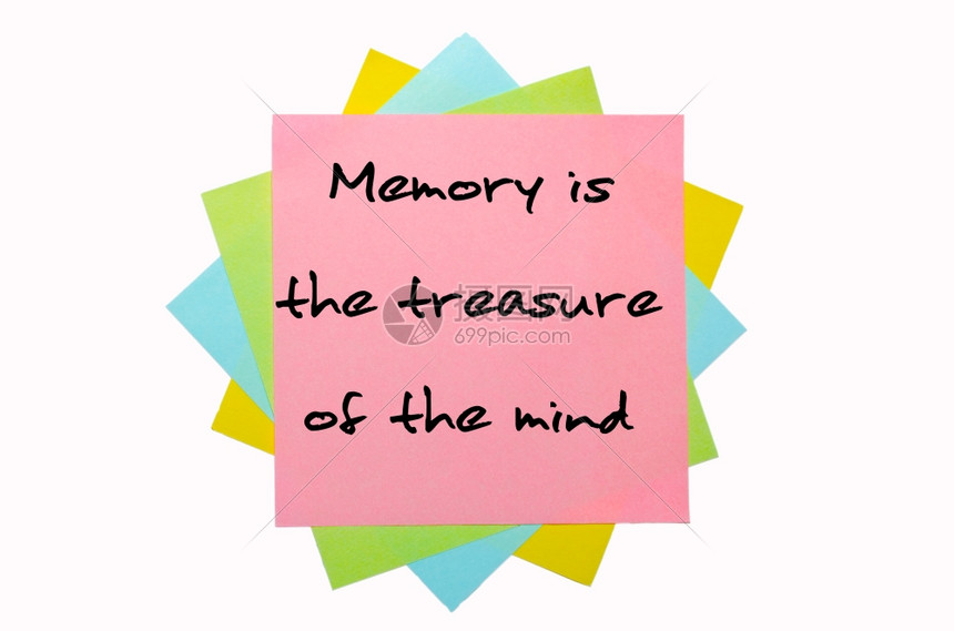 文字内存是心智的宝藏由手写字体在一堆彩色粘贴笔记上高清图片下载-正版图片306966611-摄图网