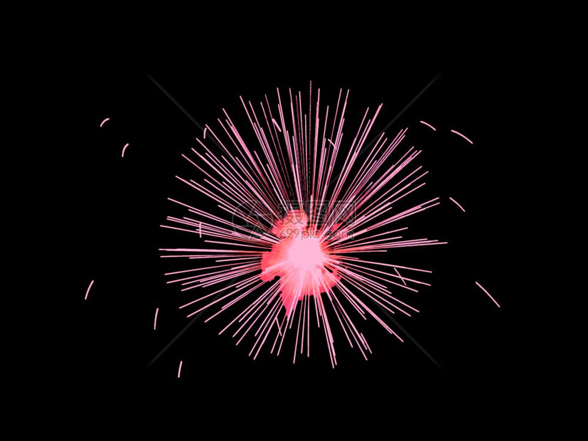 红色烟花黑背景高清图片下载-正版图片307156031-摄图网
