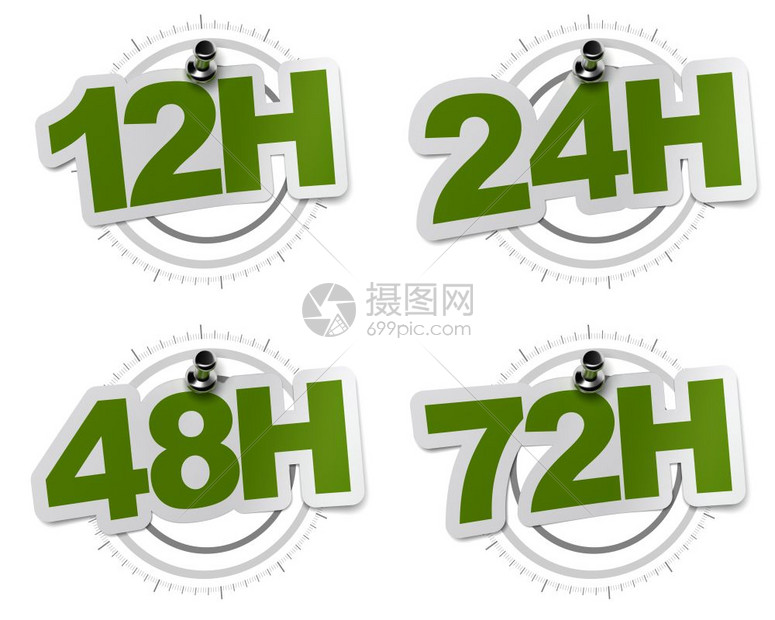 12H小时的贴纸在灰色手表拨号上绿色插图商业插画图片下载-正版图片307602314-摄图网