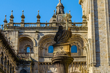 宗教建筑圣地亚哥德康波斯特拉大教堂西班牙朝圣场所镇旅游高清图片下载-正版图片307633717-摄图网