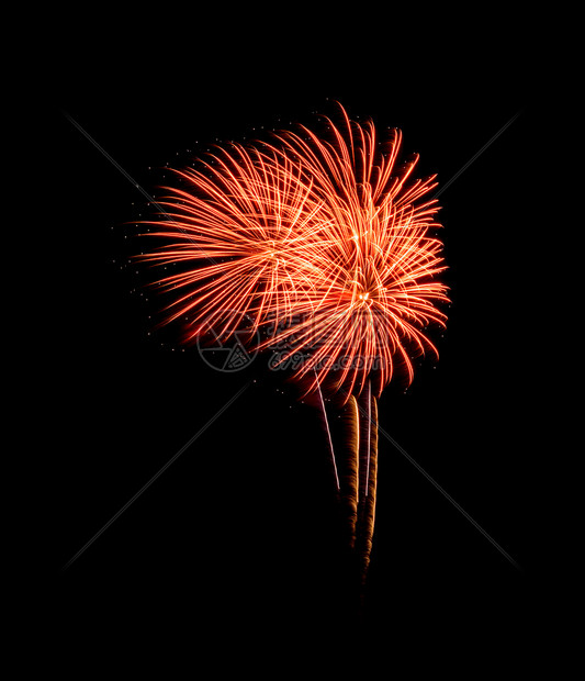 红色的新红色爆炸烟花展示以黑色背景隔绝Name高清图片下载-正版图片307686678-摄图网