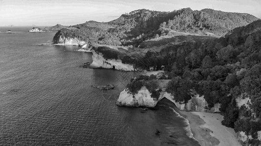 自然旅游户外在新西兰科罗曼德尔海滩上由拱门塑造的大教堂湾高清图片下载-正版图片307735896-摄图网