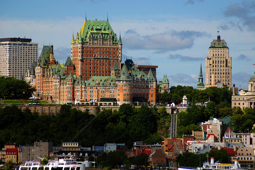 加拿大魁北克酒店世界历史首都遗产城堡城市高清图片下载-正版图片320117619-摄图网