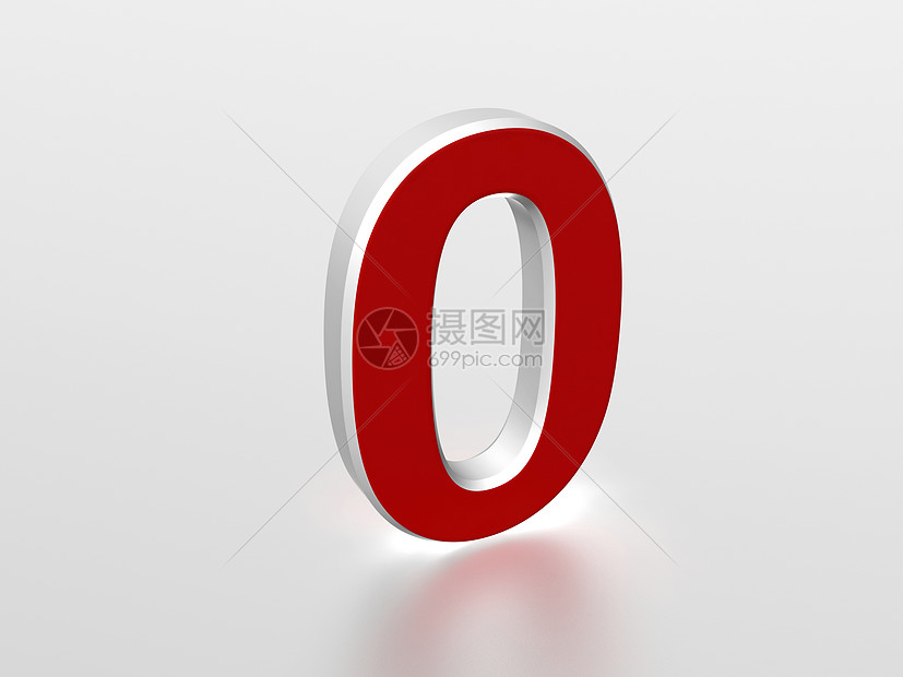 0号数字白色红色写作渲染灰色高清图片下载-正版图片320147652-摄图网
