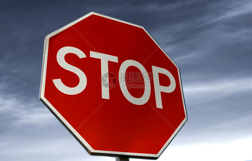 停止八角形指示牌街道中心控制交通运输安全红色天空高清图片下载-正版图片320151920-摄图网