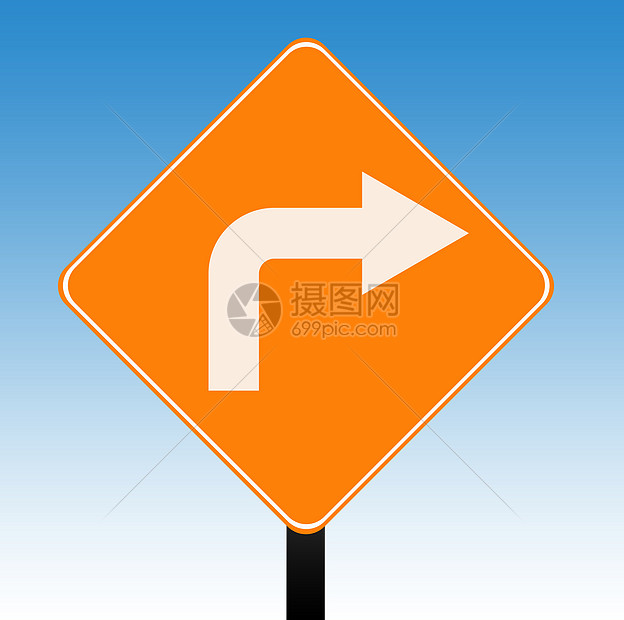 方向标志蓝色橙子插图天空角落交通指示牌路标运输高清图片下载-正版图片320160292-摄图网