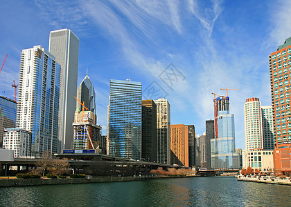 芝加哥高楼大楼的高层建筑地标金融住宅环形旅行海军旅游天际反射天空高清图片下载-正版图片320366124-摄图网