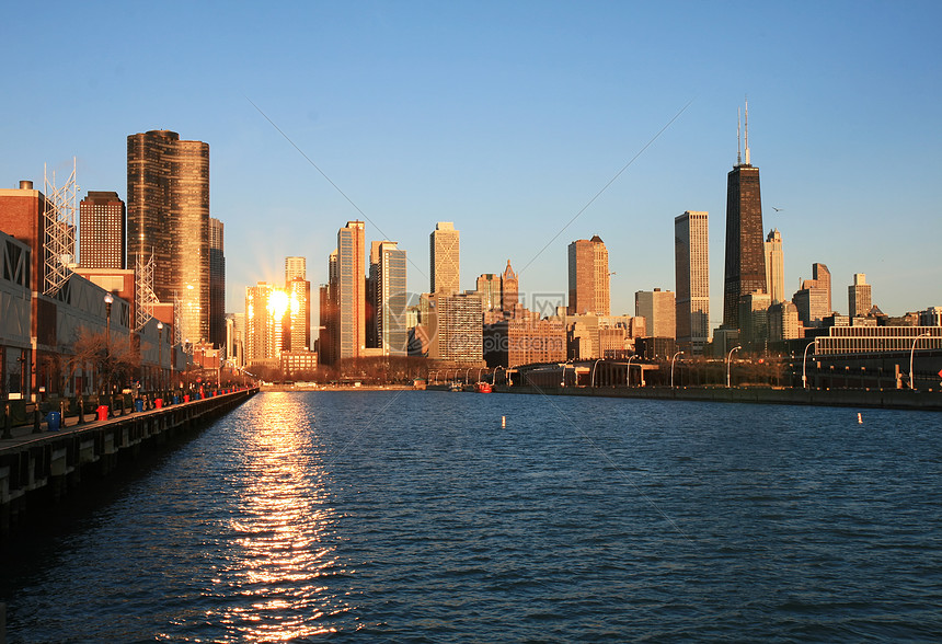芝加哥高楼大楼的高层建筑城市天际旅行吸引力住宅地标场景旅游天空海军高清图片下载-正版图片320366091-摄图网