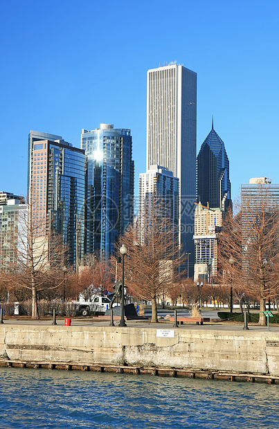 芝加哥高楼大楼的高层建筑天际环形景观旅行码头天空摩天大楼海军明信片城市高清图片下载-正版图片320366102-摄图网