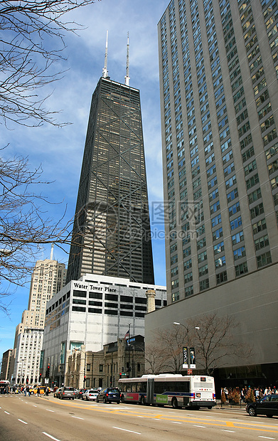 芝加哥高楼大楼的高层建筑旅行金融旅游地标环形景观建筑学吸引力蓝色高清图片下载-正版图片320366177-摄图网