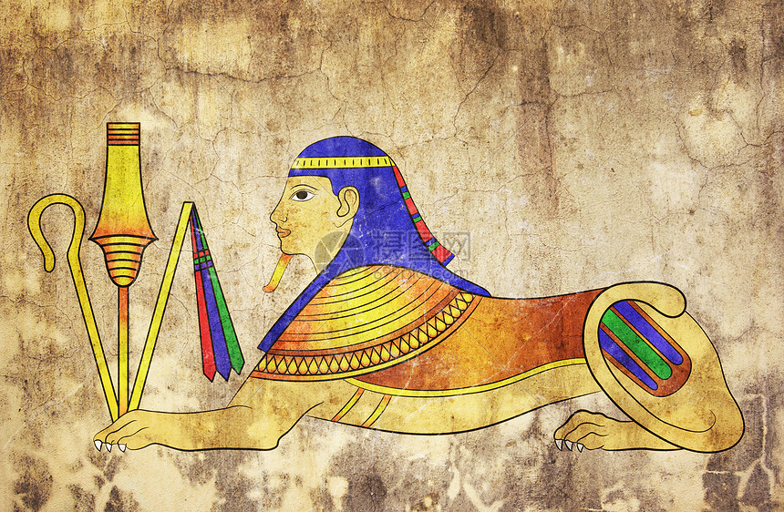 古埃及的神话生物古董精神旅游历史艺术古物文化人面绘画艺术品高清图片下载-正版图片320386102-摄图网