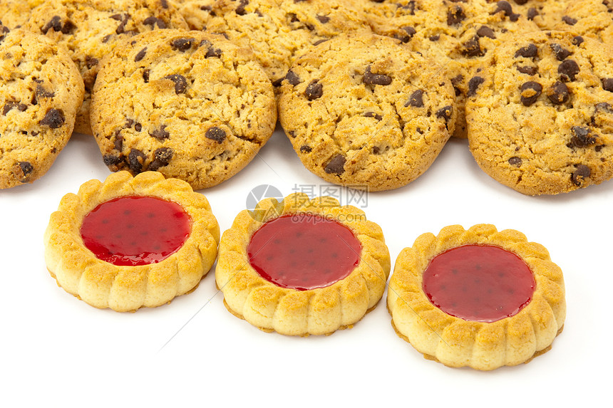 在白背景中孤立的 cookie食物美食脆皮紧缩白色营养小吃黄色饼干糖果高清图片下载-正版图片320493093-摄图网