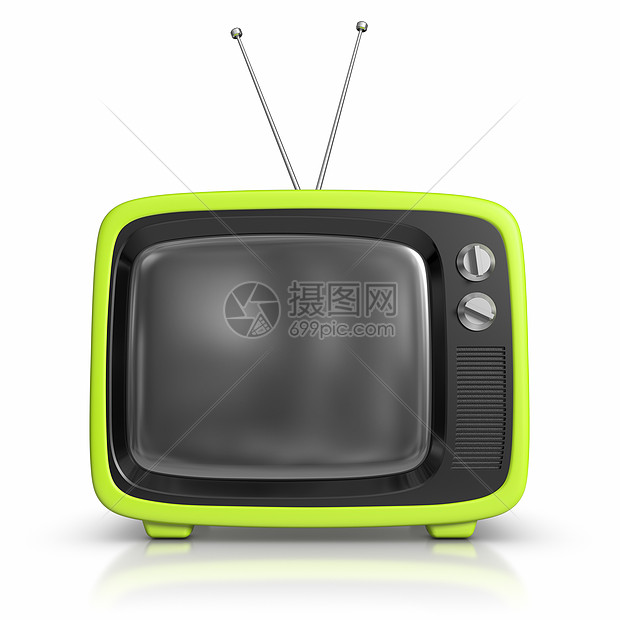 Retro TV 转发电视复兴媒体复古技术绿色信息广播高清图片下载-正版图片320519973-摄图网