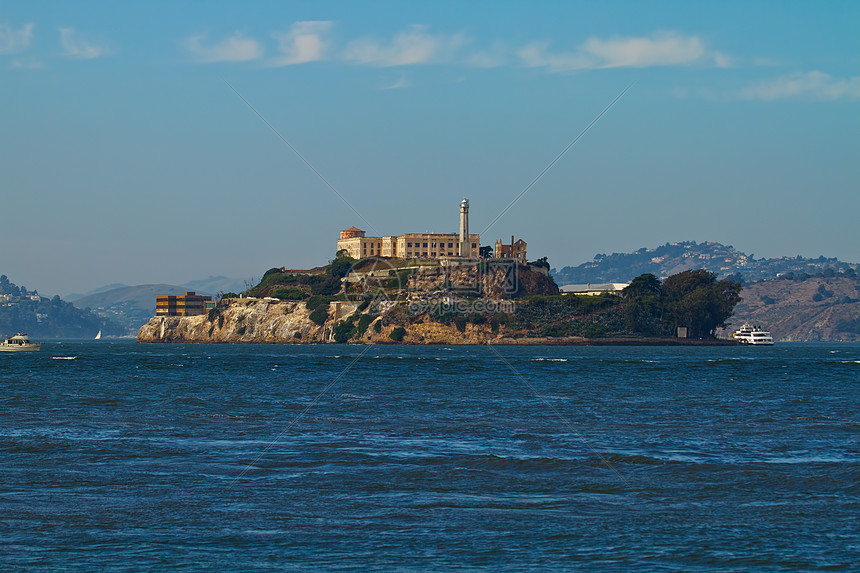 旧金山湾Alcatraz岛科幻景点巡航监狱旅行公园灯塔渡船历史性网站高清图片下载-正版图片320689158-摄图网