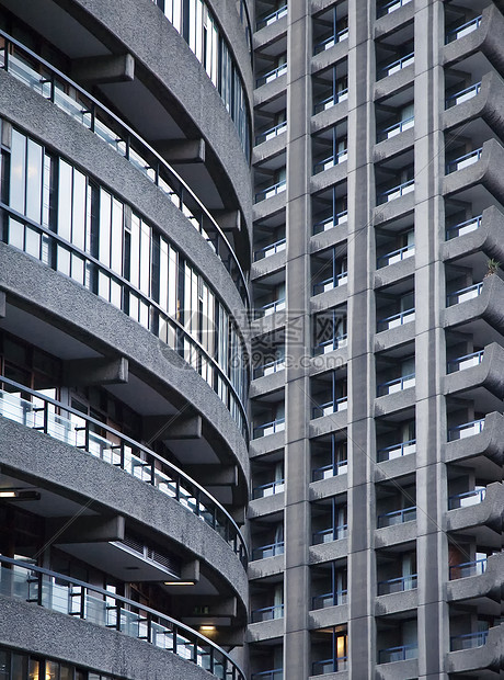 伦敦Barbican中心城市布商天空金融房地产办公室建筑玻璃地面高清图片下载-正版图片320703217-摄图网