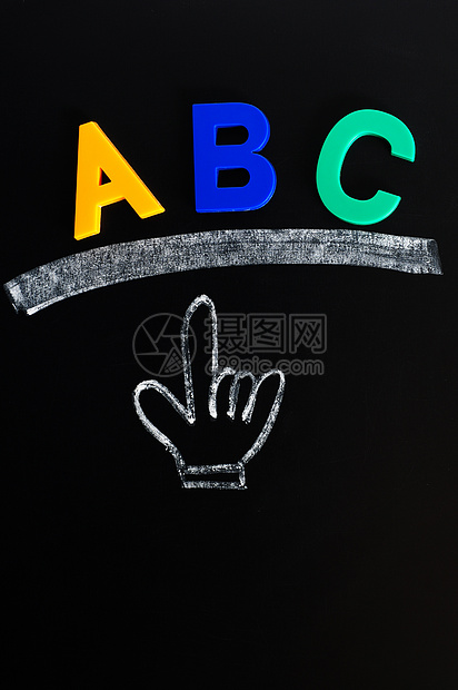 带 ABC 的 Dash 和手光标高清图片下载-正版图片320711124-摄图网