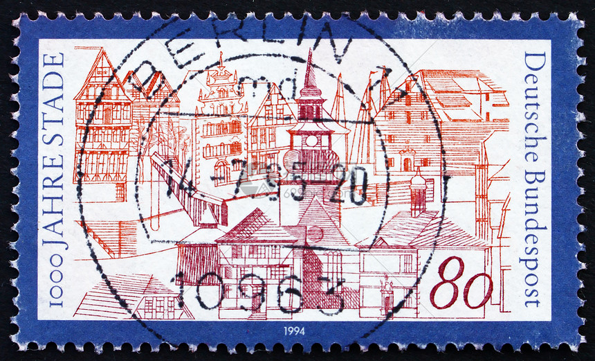 邮票德国 1994 视图 od Staade 德国高清图片下载-正版图片320760664-摄图网