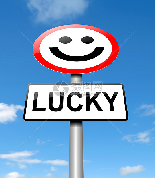 幸运的概念希望吉祥优胜者运气天空微笑成功蓝色财富信仰高清图片下载-正版图片320812691-摄图网