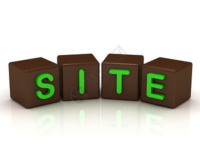 蓝色立方体上的 SITE 字词高清图片下载-正版图片320858714-摄图网