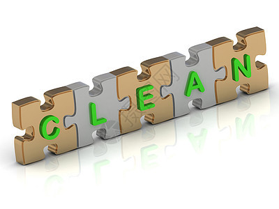 使用橙色字母的 CLEAN 标志高清图片下载-正版图片320828962-摄图网