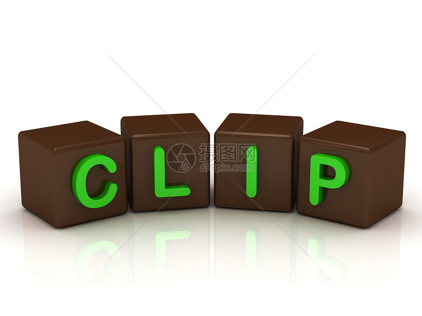 CLIP 感亮绿色字母高清图片下载-正版图片320859600-摄图网
