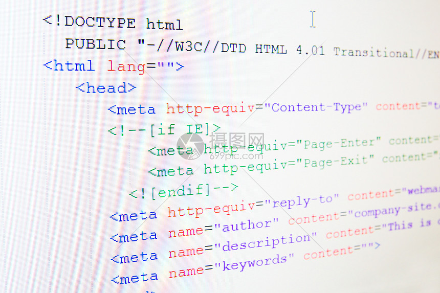 Lcd 屏幕上的 Html 语言代码技术数字插图网页数据编程格式展示电脑编码高清图片下载 正版图片320862283 摄图网