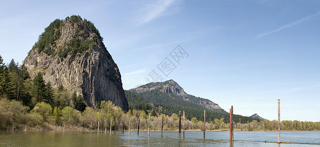 哥伦比亚河峡谷全景岩石森林国家天空山脉绿色远足灯塔风景荒野高清图片下载-正版图片320964099-摄图网